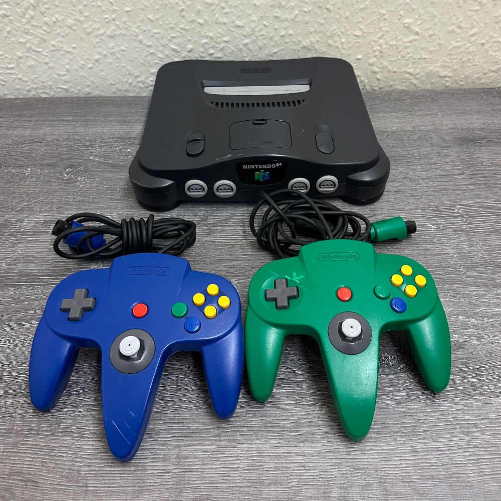 Used NINTENDO N64 WITH TWO CONTROLLERS + JUMPER PACK - Own4Less